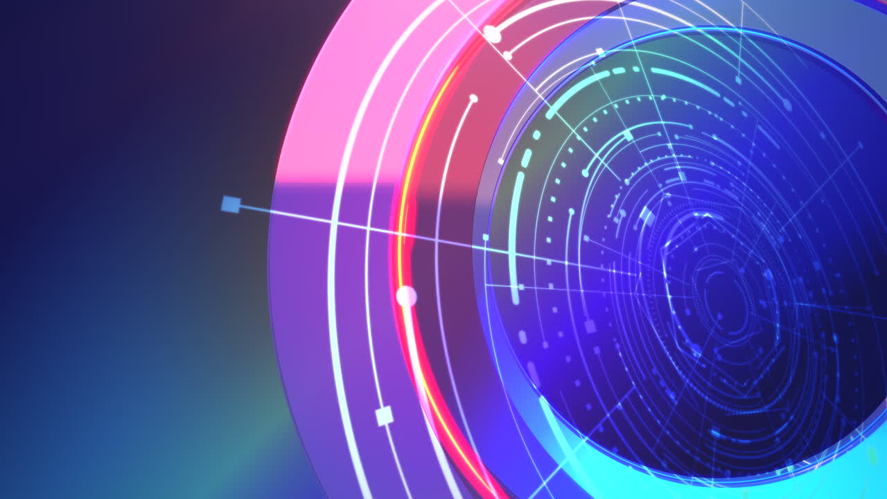Premium stock video - News intro graphic animation with lines and circular shapes 28