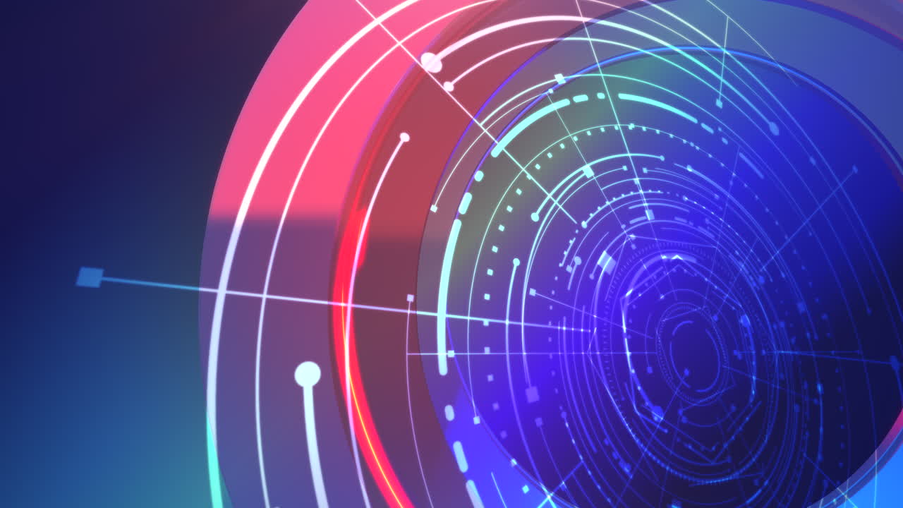 Premium stock video - News intro graphic animation with lines and circular shapes 29