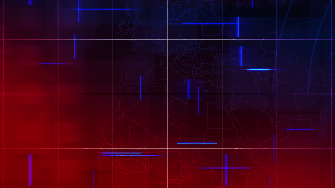 Premium stock video - News intro graphic animation with lines and world map 11
