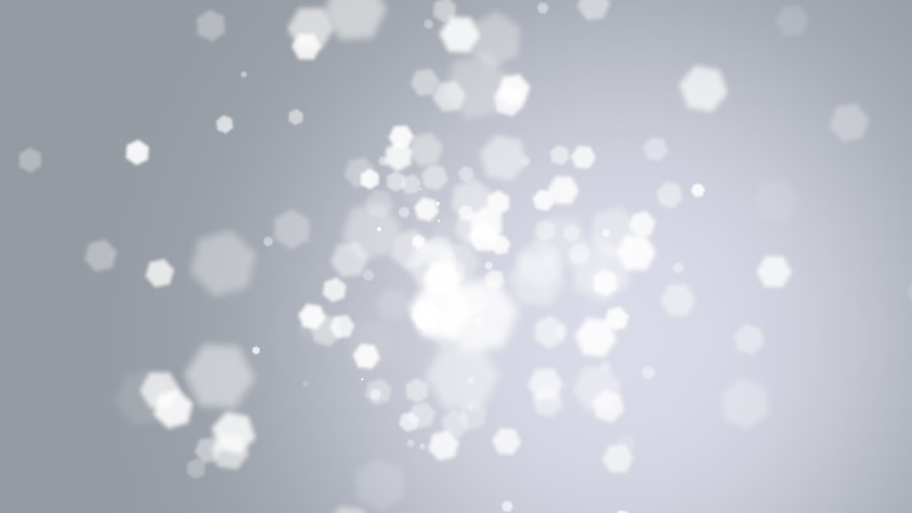 Premium stock video - Animation fly abstract white bokeh and particles 1