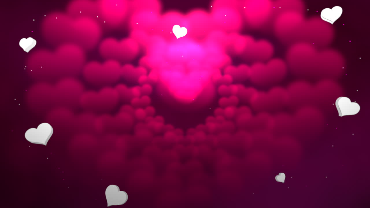 Premium stock video - Animation closeup motion romantic hearts on ...