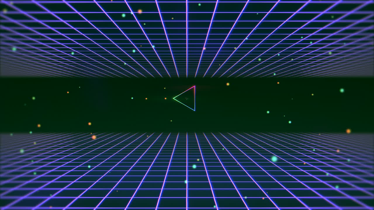 Premium stock video - Motion retro colorful triangle and blue lines ...