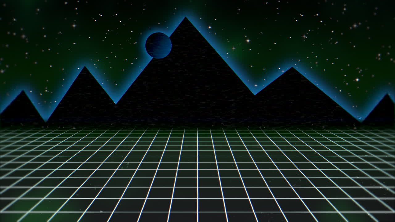 Premium stock video - Motion retro abstract background with green grid ...