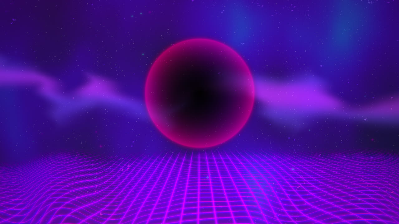 Premium stock video - Motion retro red sphere and grid with abstract ...