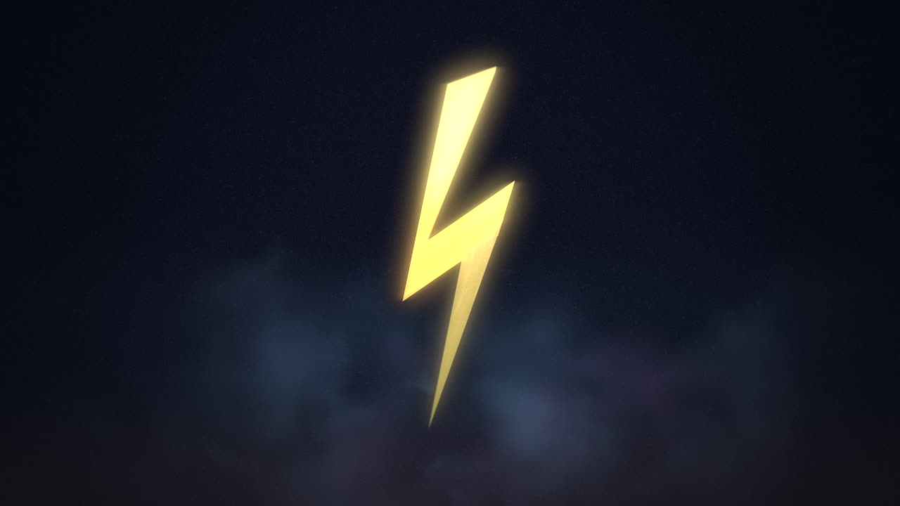 Premium stock video - Motion retro thunderbolt abstract background