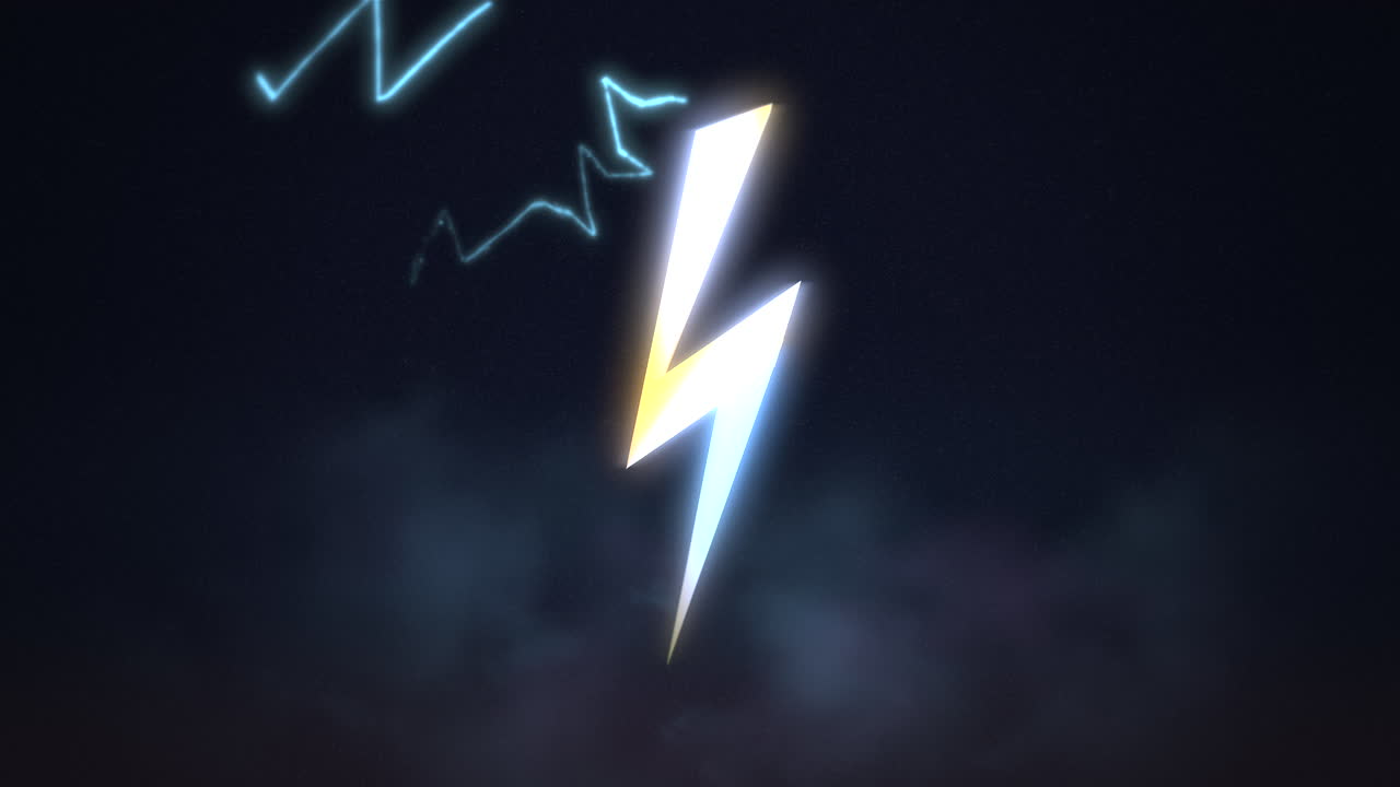 Premium stock video - Motion retro thunderbolt abstract background 1