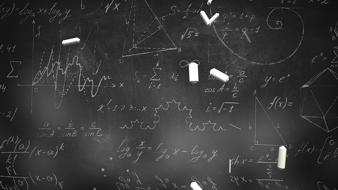 Premium stock video - Closeup mathematical formula and elements on ...