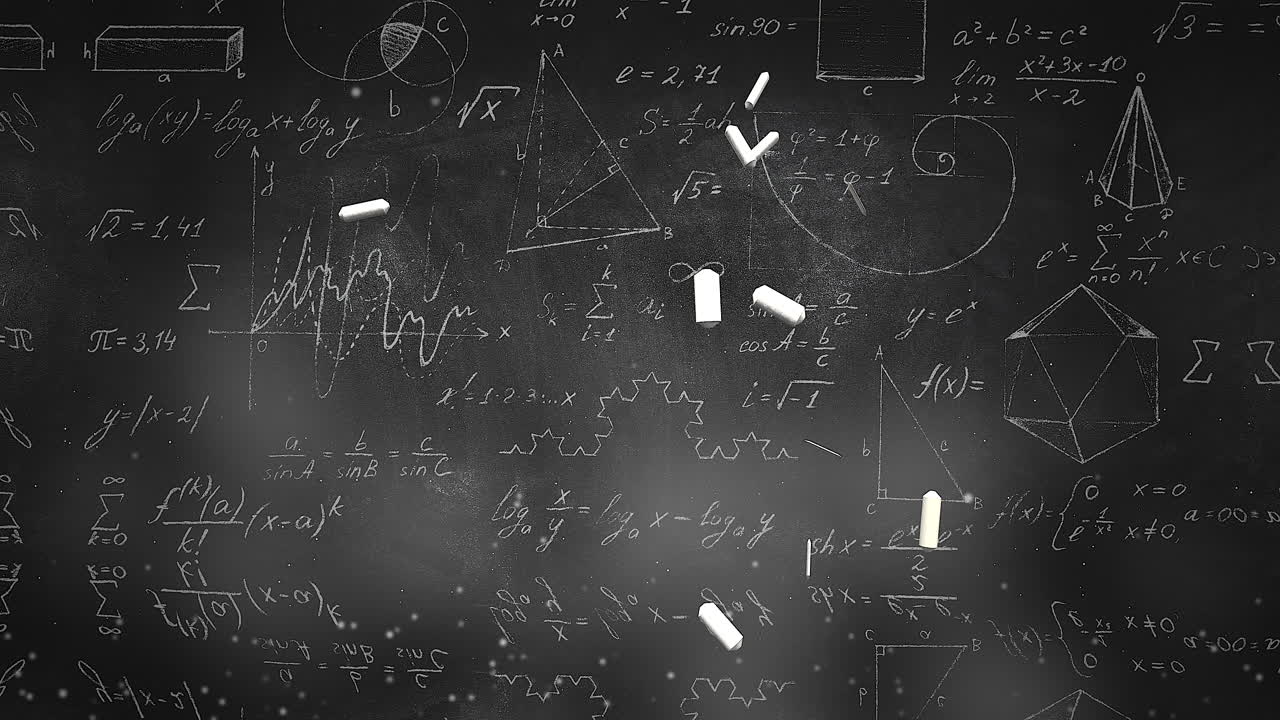 Premium stock video - Closeup mathematical formula and elements on ...