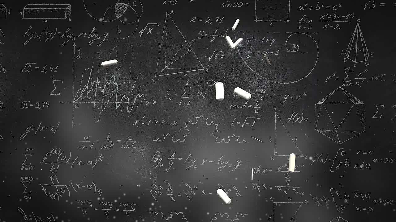 Premium stock video - Closeup mathematical formula and elements on ...