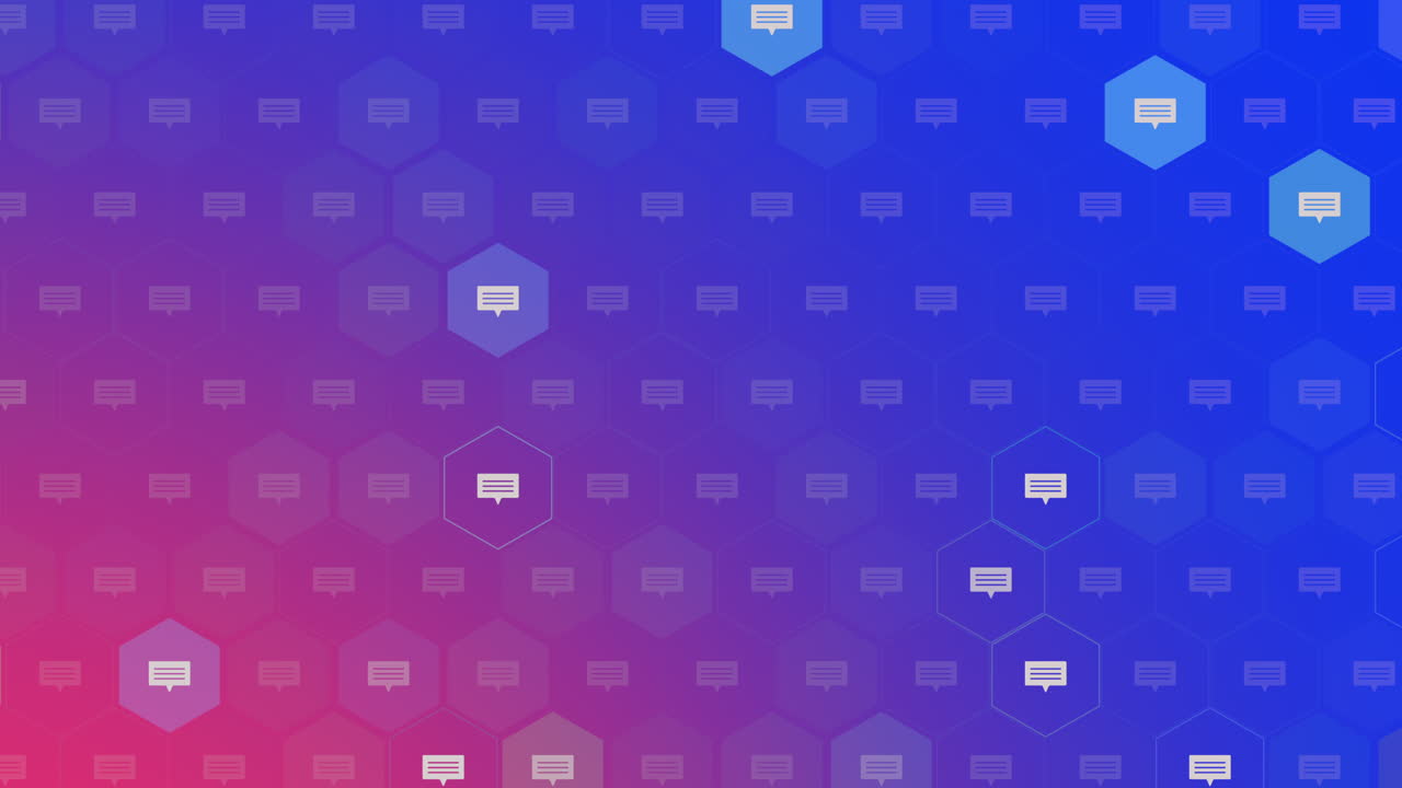 Premium stock video - Motion message icons on simple network background 5