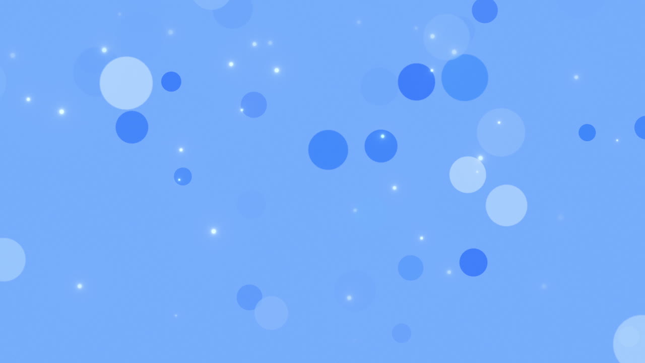 Premium stock video - Abstract blue bokeh and particles falling