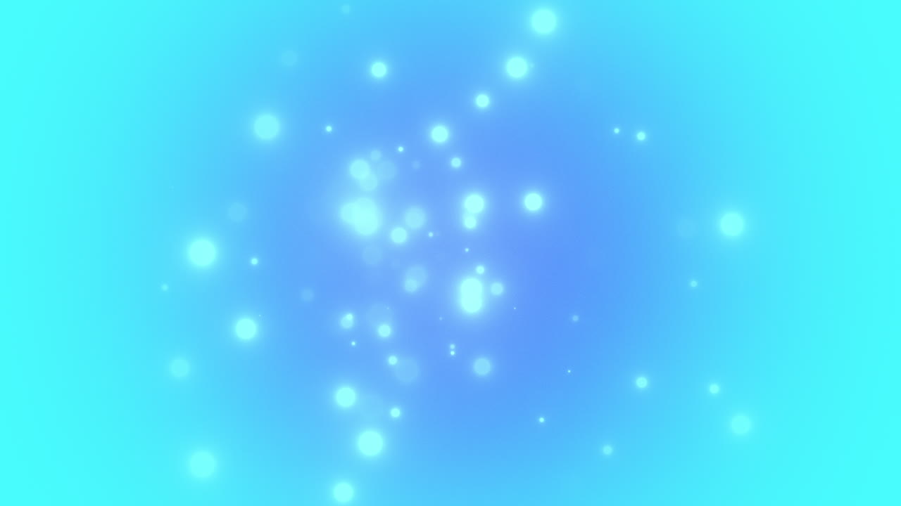 Premium stock video - Abstract blue bokeh and particles falling 1