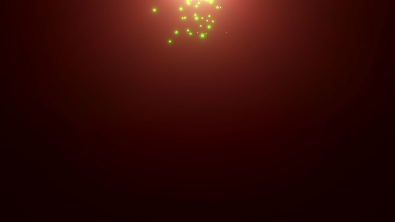 Premium stock video - Motion green particles and stars in galaxy 2