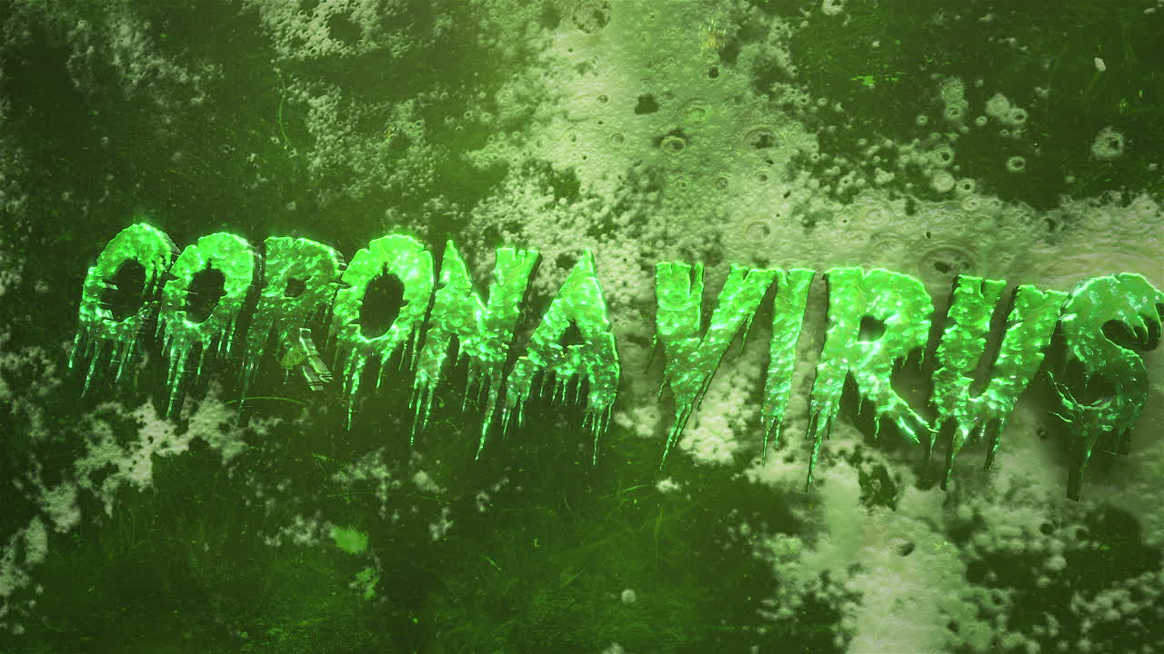 Premium stock video - Animated text coronavirus and horror background ...