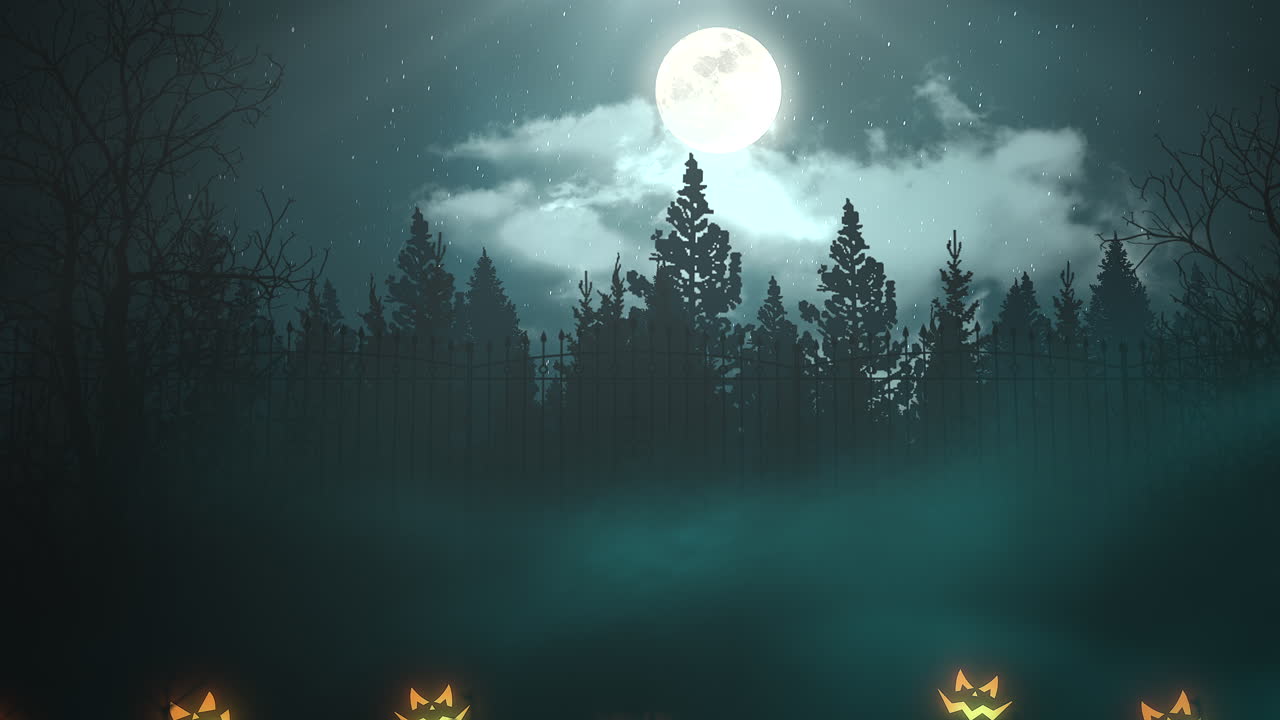 Premium stock video - Halloween background animation with the forest ...