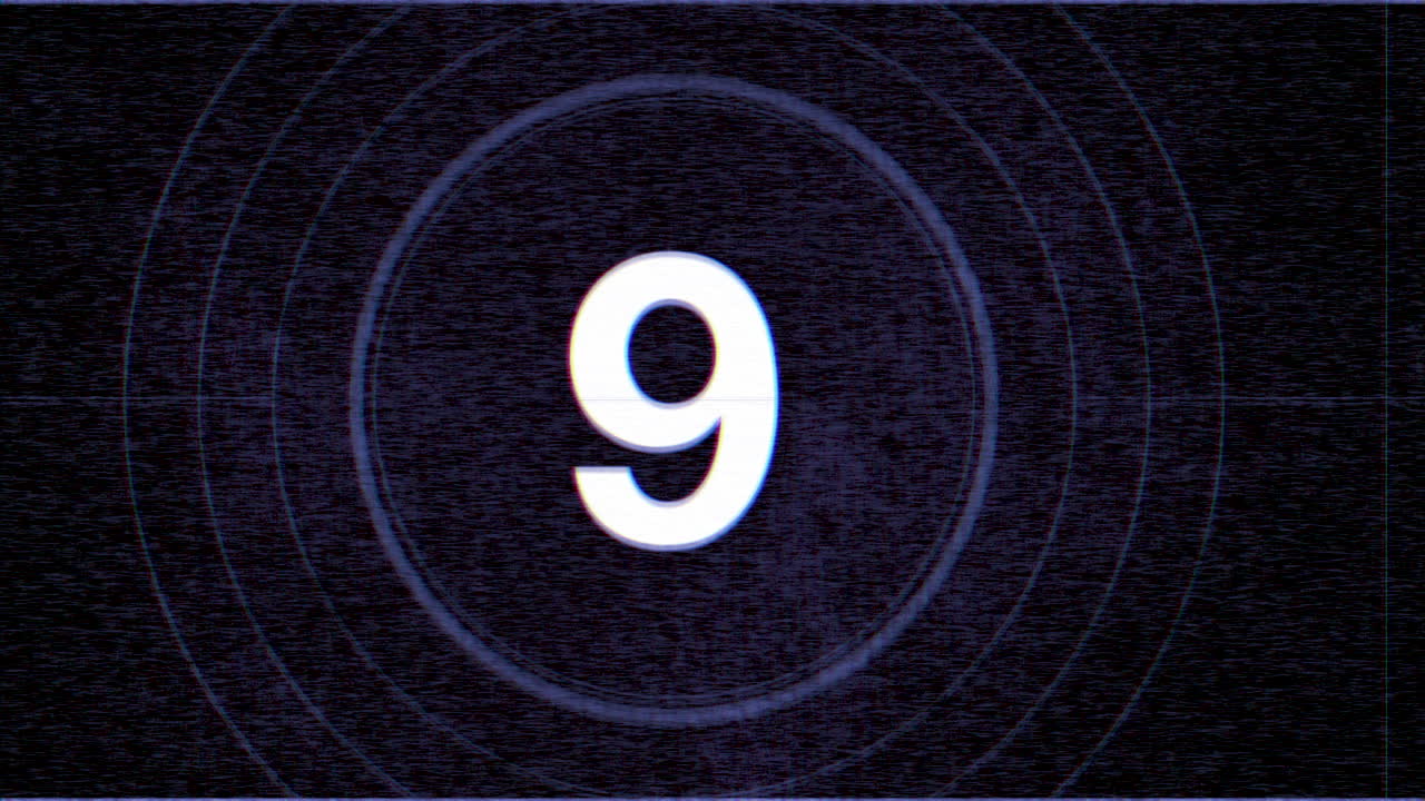 Premium stock video - Motion blue digital film countdown abstract ...