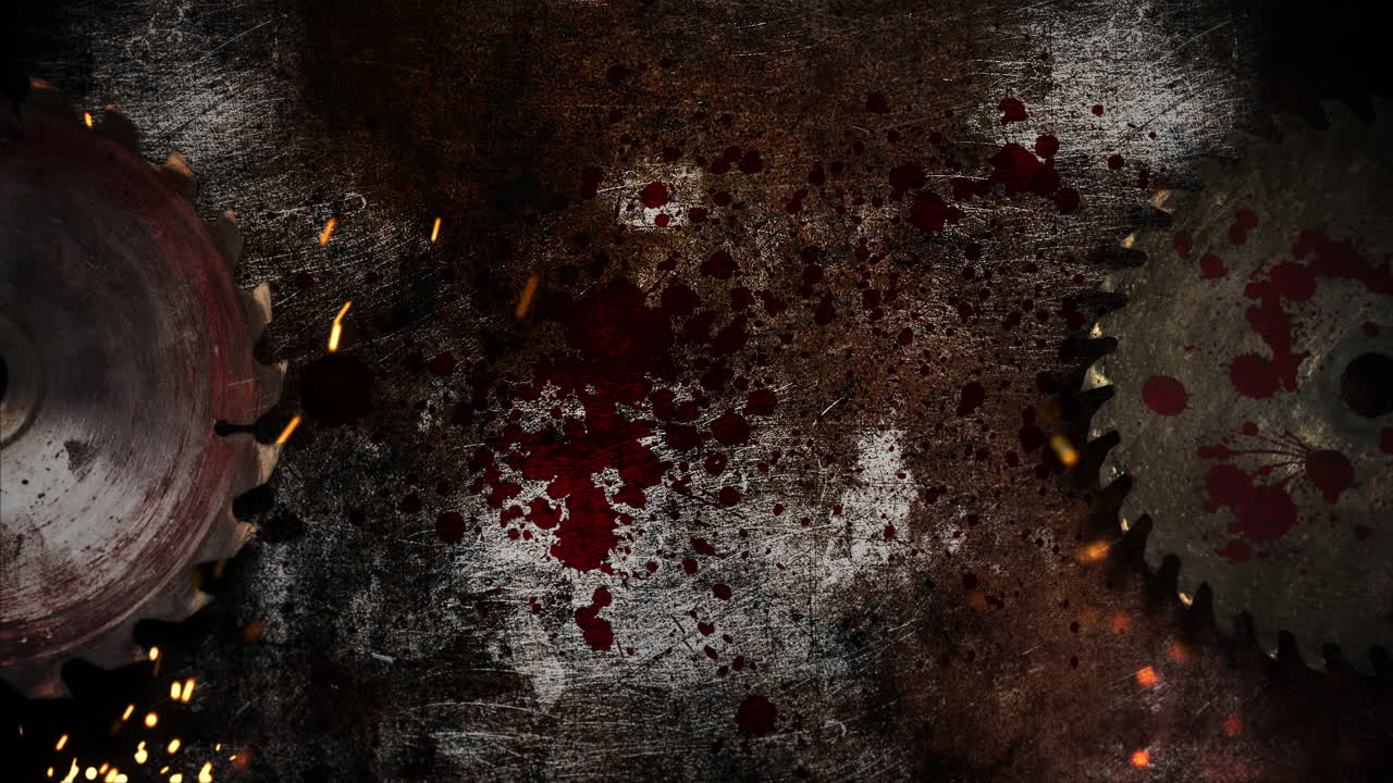 Premium stock video - Mystical horror background with electric saw and ...