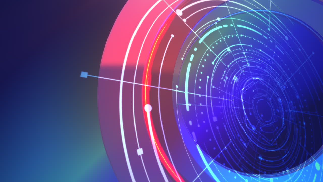 Premium stock video - Intro news graphic animation with lines and circular shapes abstract ...