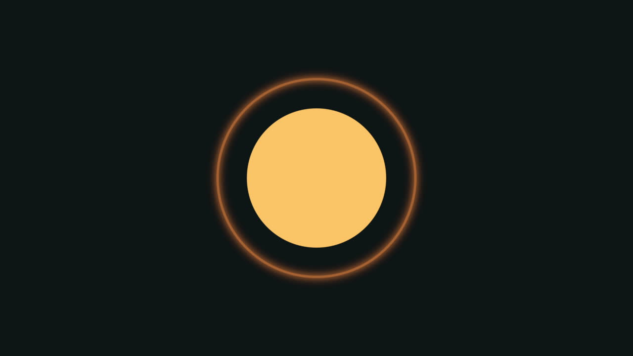 Premium stock video - Animation abstract neon yellow circle motion ...