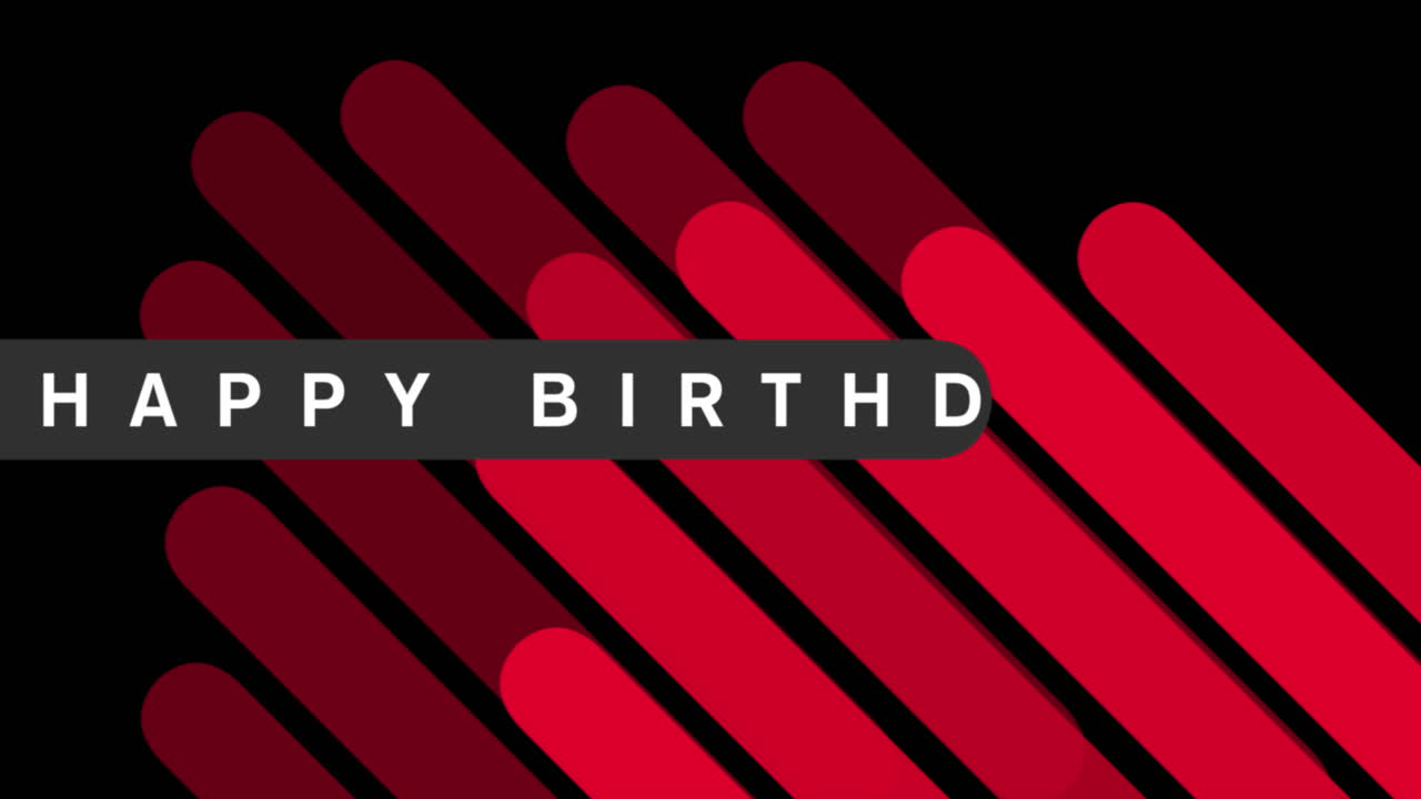 Premium stock video - Animation intro text happy birthday on red ...