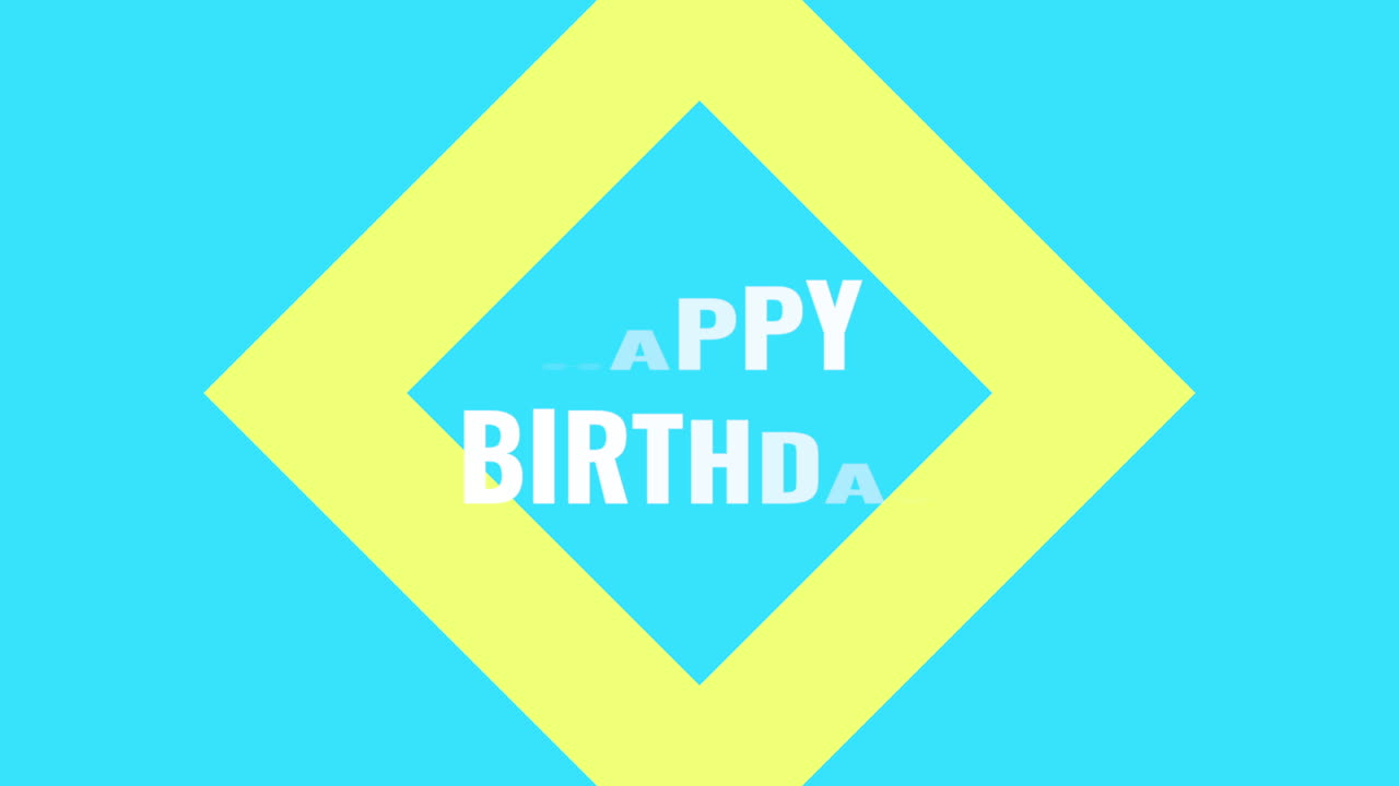 Premium stock video - Animation intro text happy birthday on blue ...