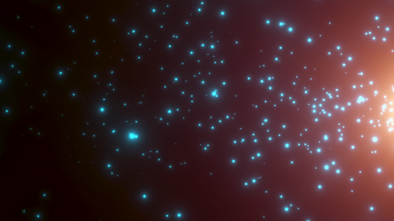 Premium stock video - Motion blue particles and stars in galaxy ...