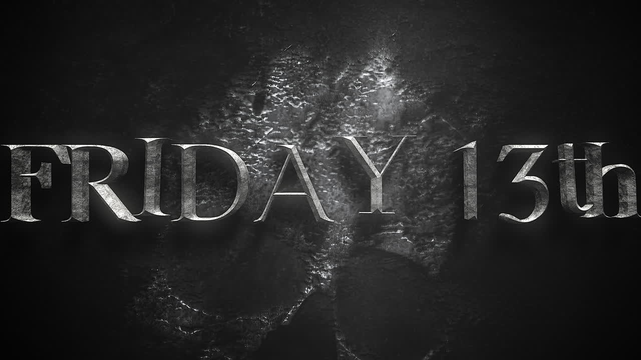 Premium stock video - Animation text friday 13th on mystical horror ...