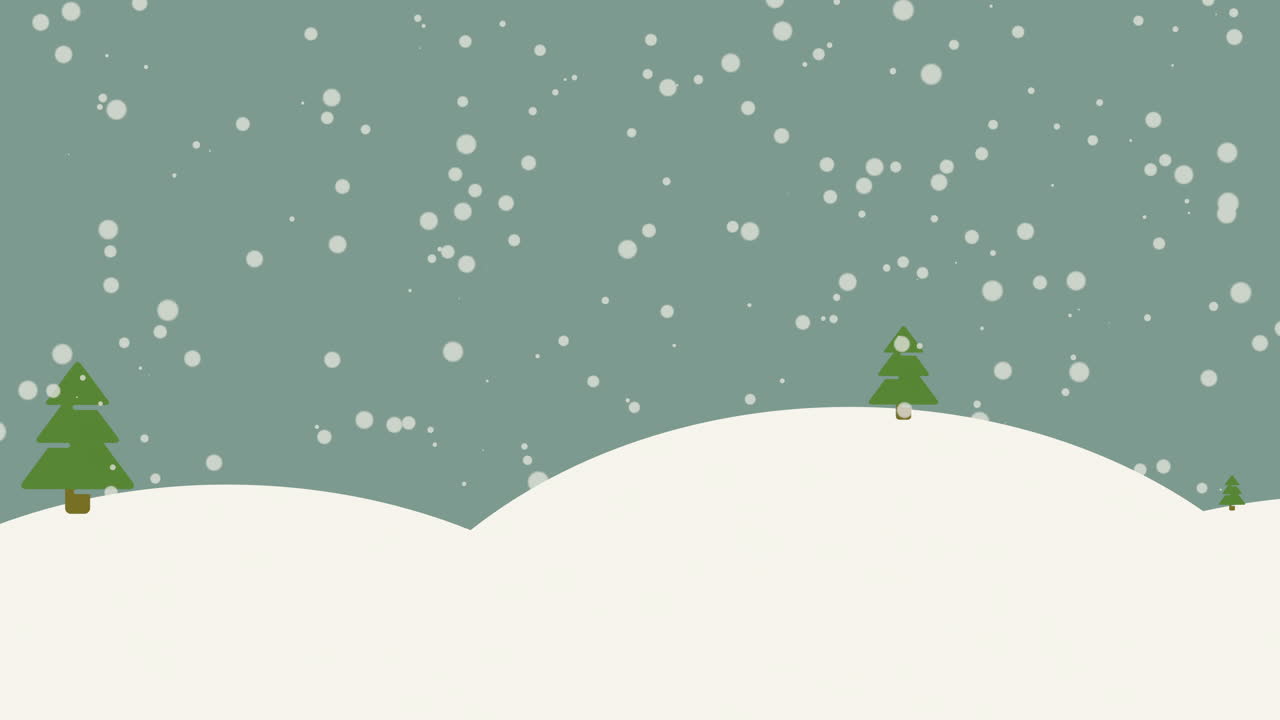 Premium stock video - Animated closeup snow forest with trees and ...