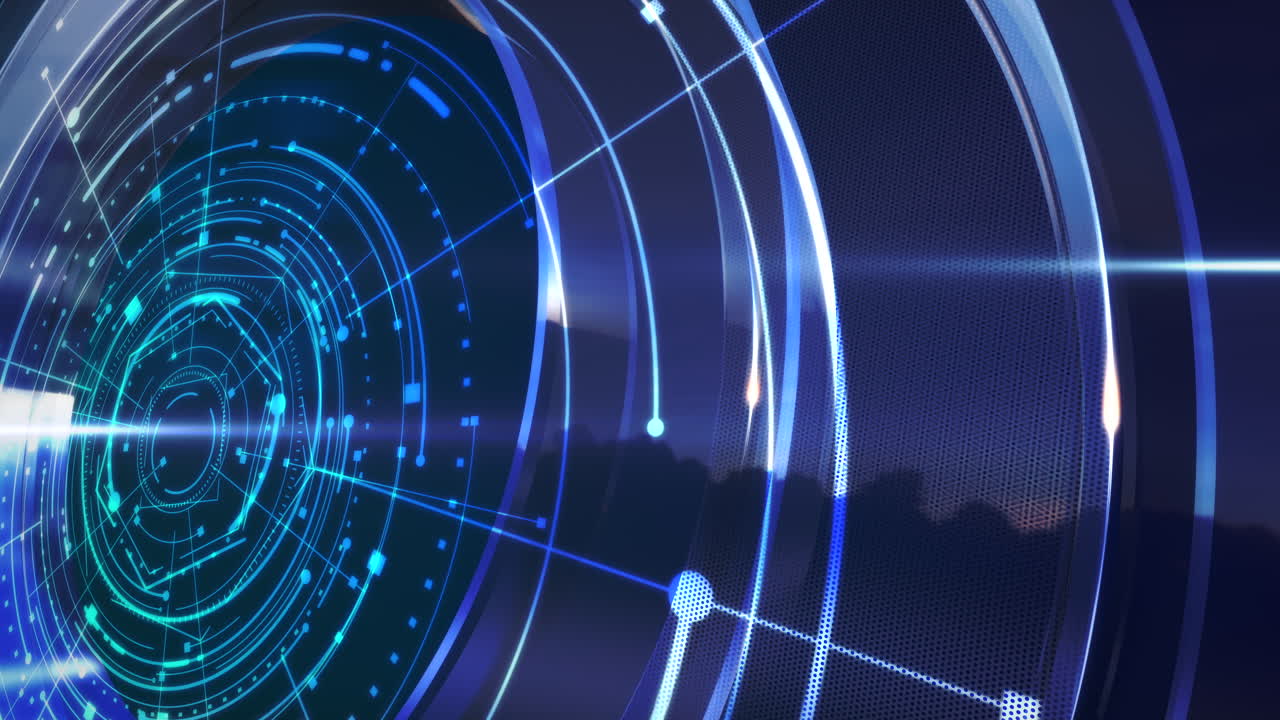 Premium stock video - Intro news graphic animation with lines and circular shapes abstract ...