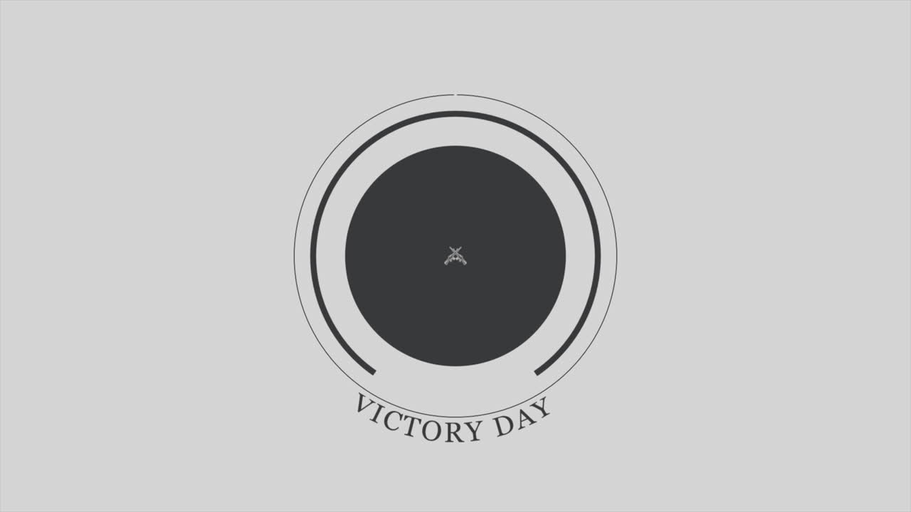 Premium stock video - Animation text victory day on military background ...