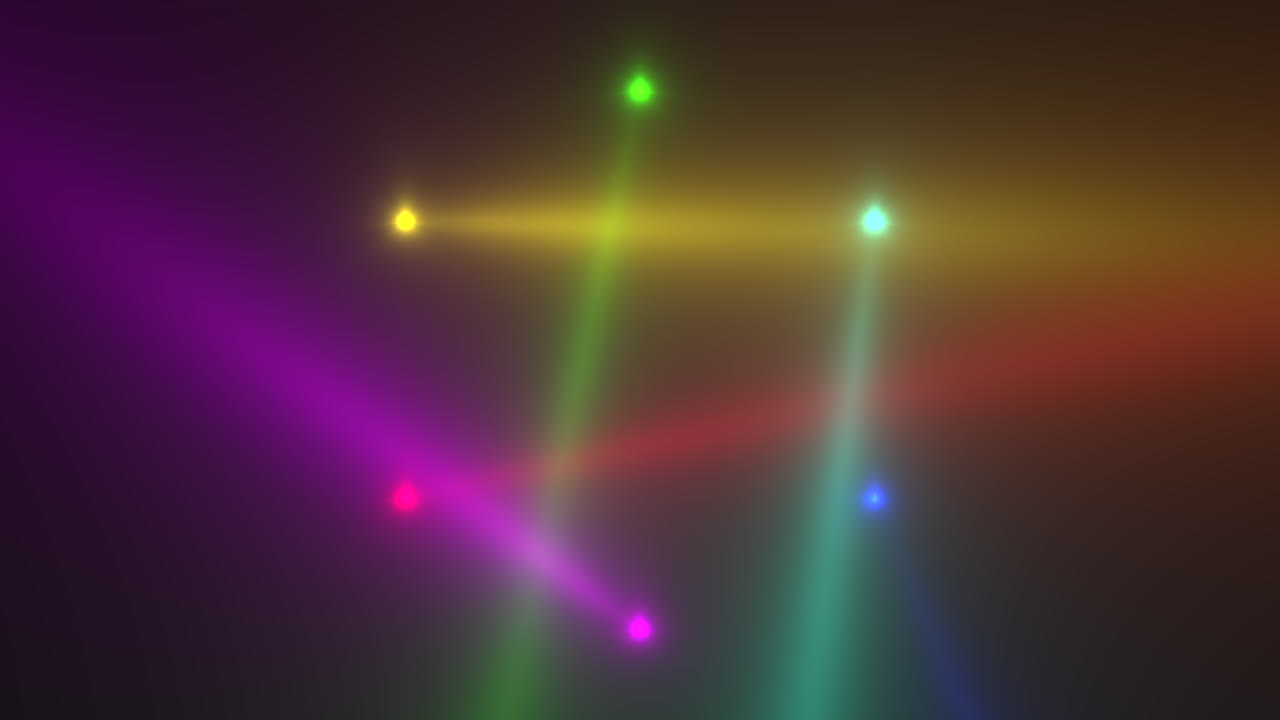 Premium stock video - Animation motion colorful glowing spotlight beams ...