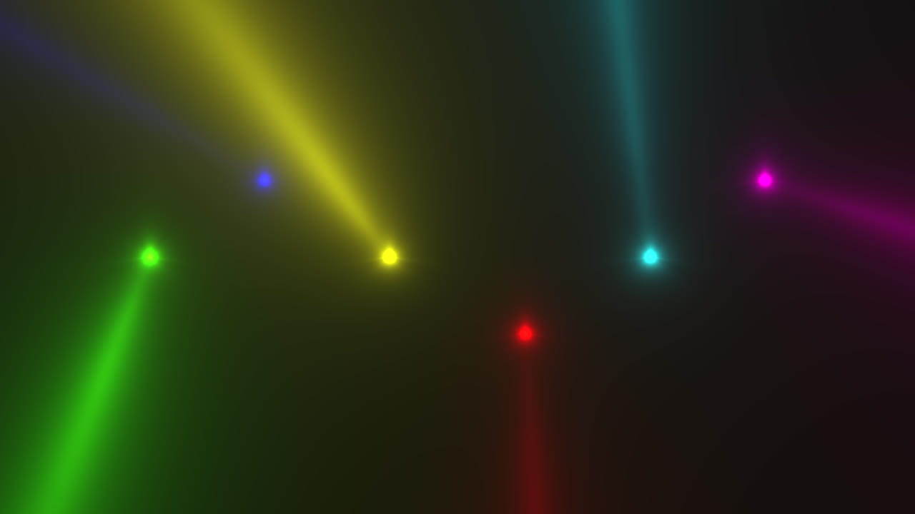 Premium stock video - Animation motion colorful glowing spotlight beams ...