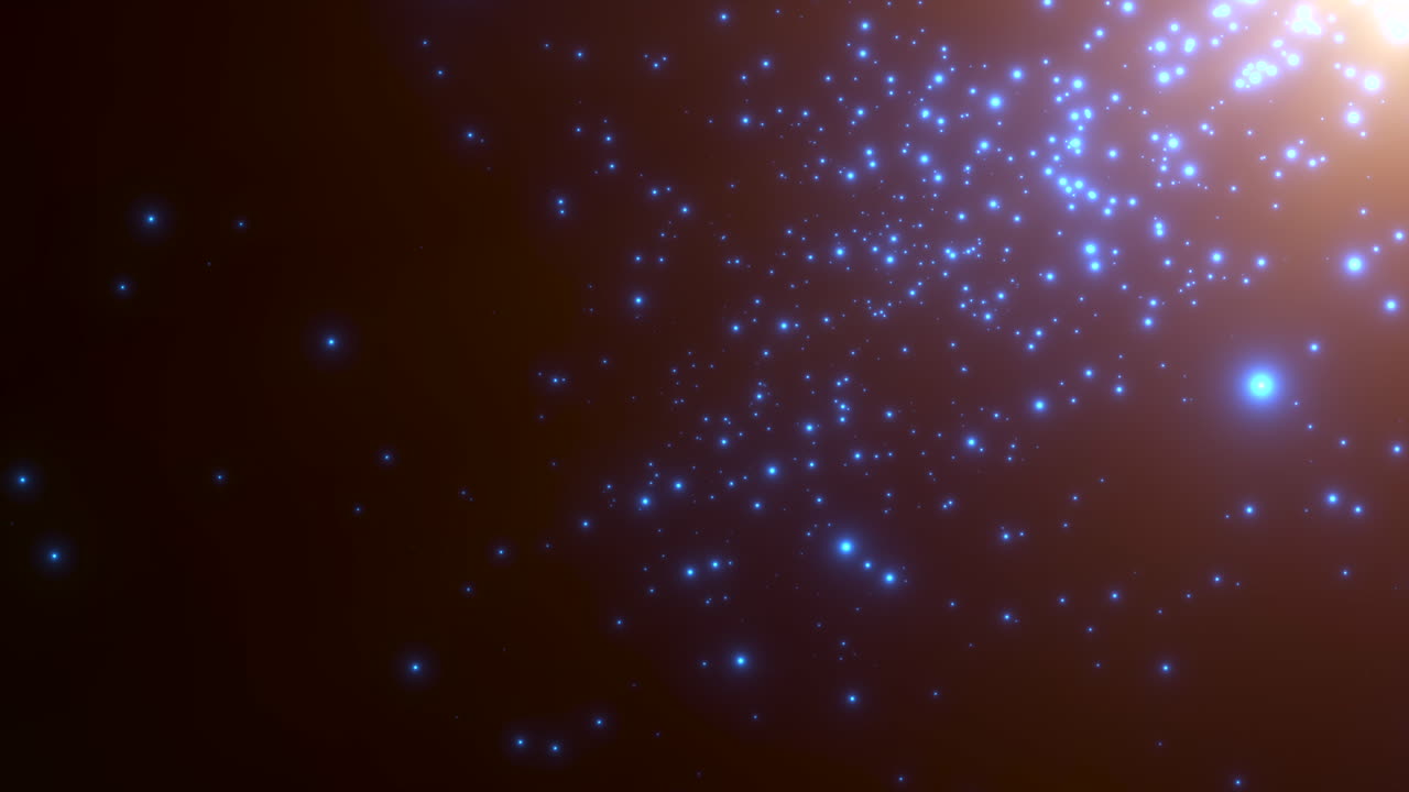 Premium stock video - Motion blue particles and stars in galaxy ...