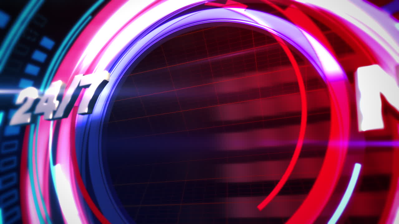 Premium stock video - Animation text 24 news and news intro graphic with abstract lines in ...