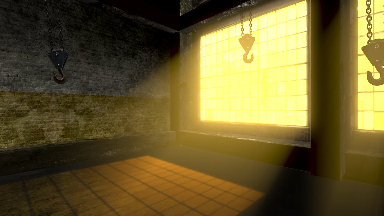 Premium stock video - Panorama of empty storage room with big windows ...