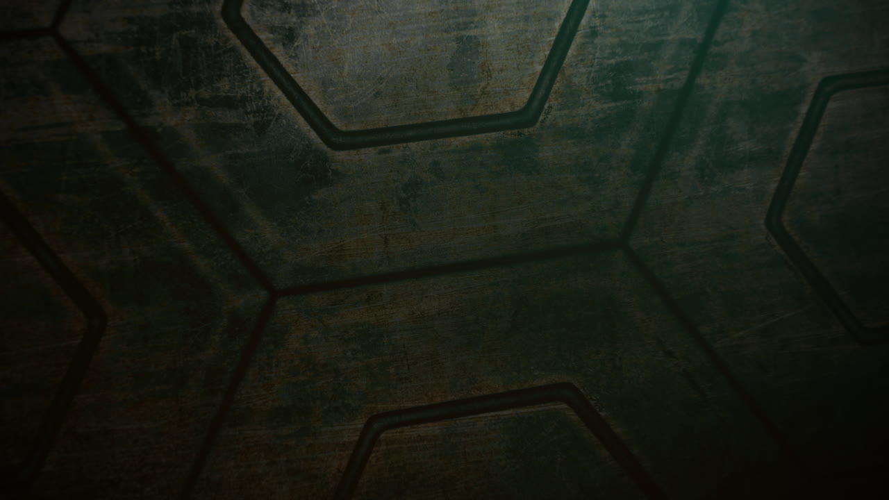 Premium stock video - Cinematic background with shapes of spaceship and ...