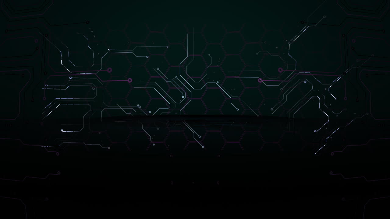 Premium stock video - Cyberpunk animation background with computer chip
