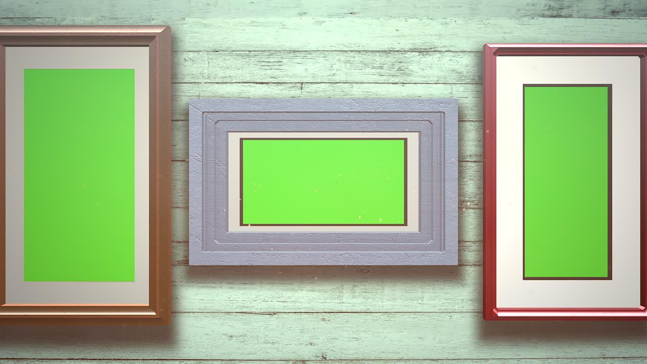 Premium stock video - Motion camera in art gallery with picture and ...