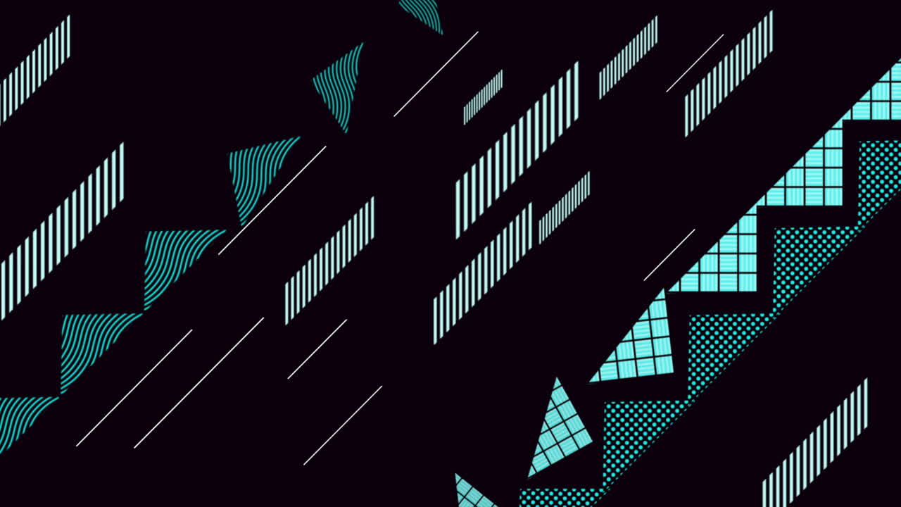 Premium stock video - Motion abstract geometric lines and triangles