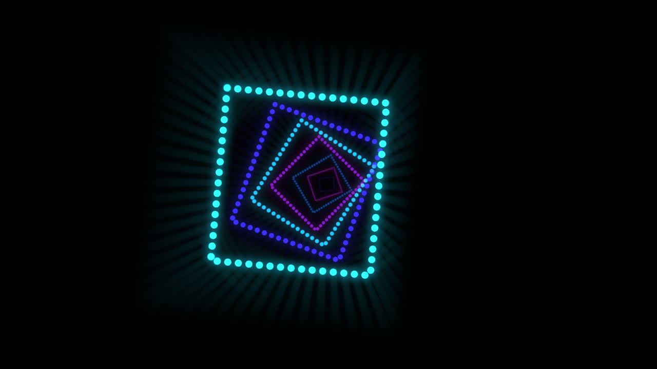 Premium stock video - Motion colorful neon squares 1