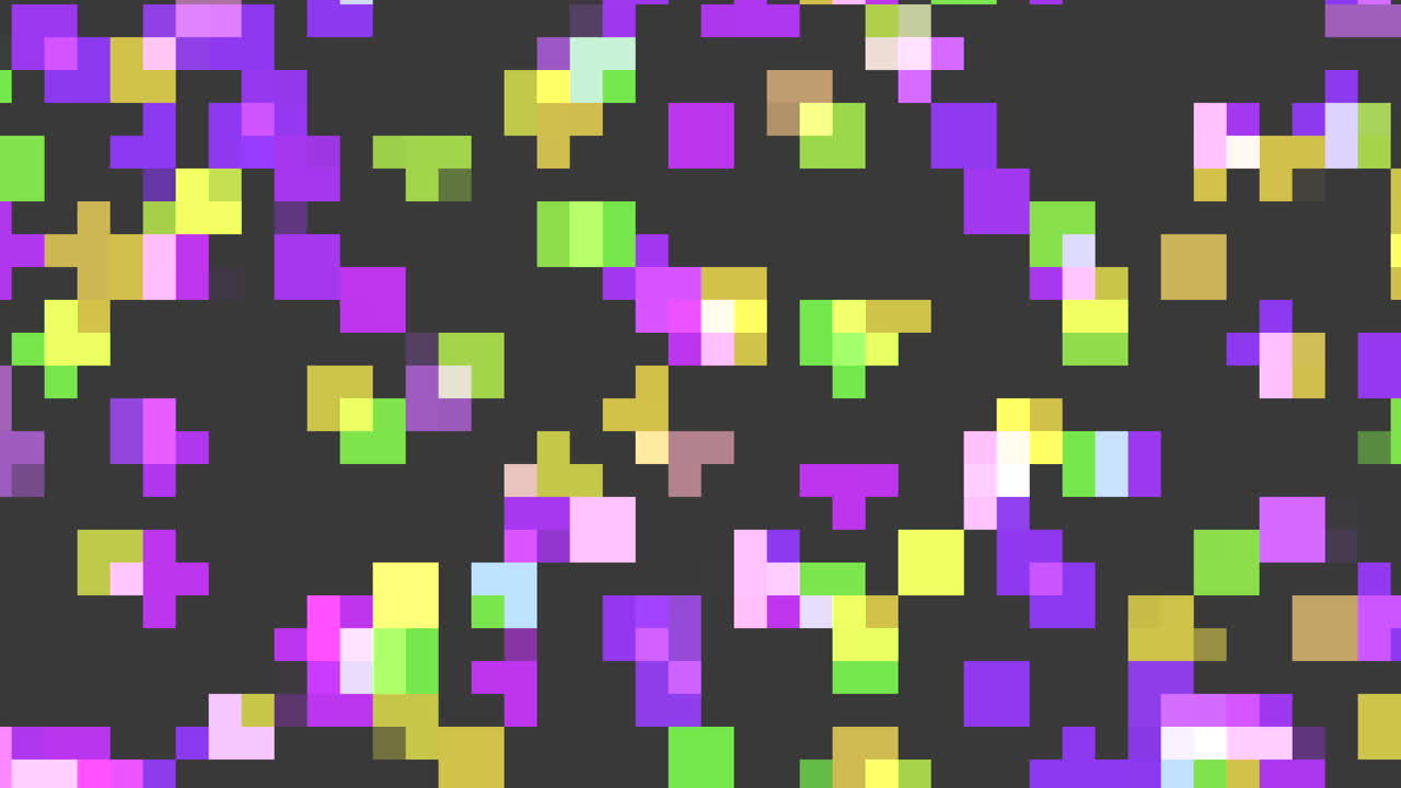 Premium stock video - Motion colorful small gradient pixels