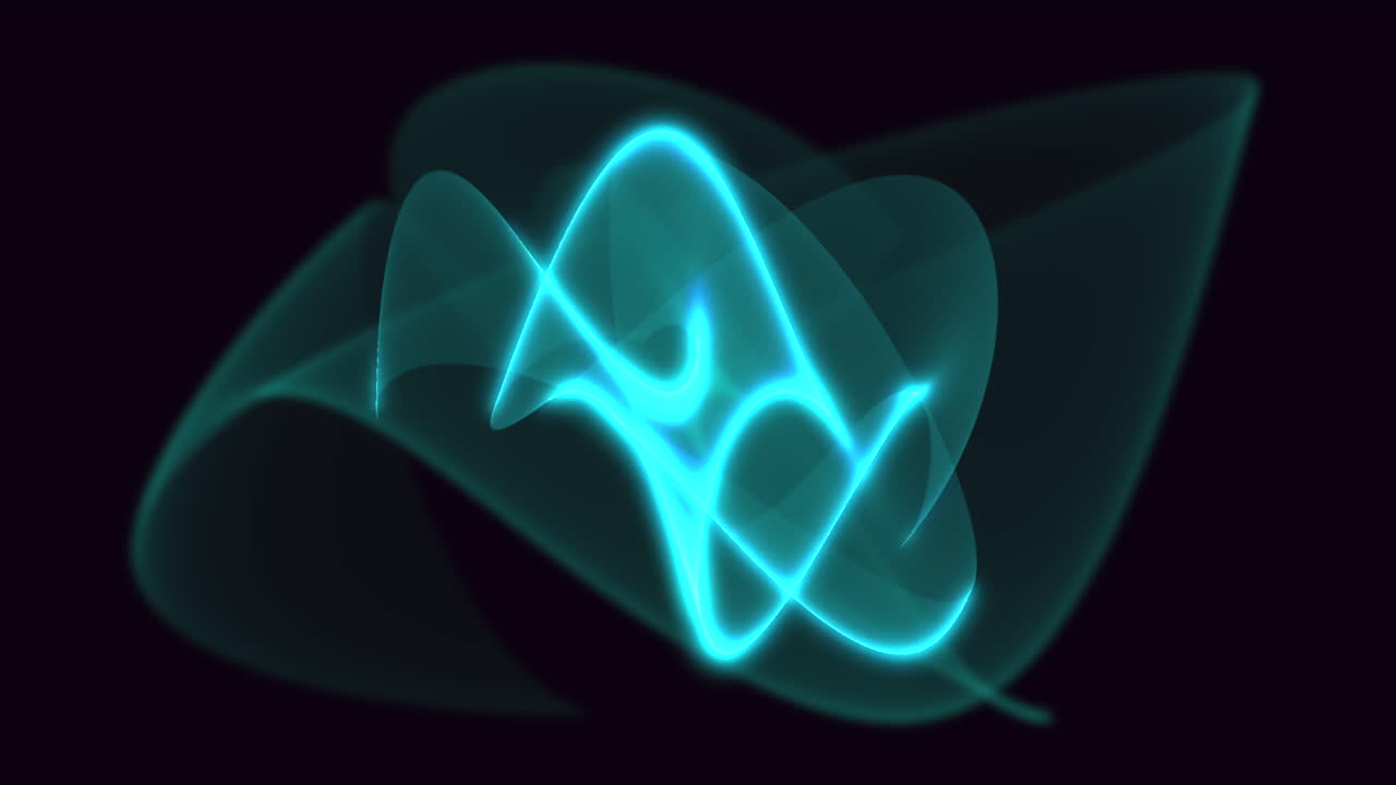 Premium stock video - Animation abstract neon blue waves