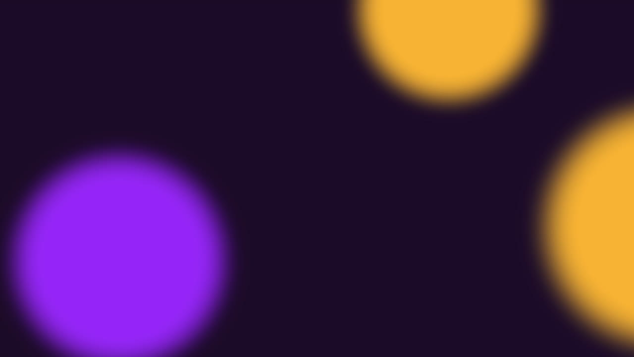 Premium stock video - Animation abstract neon purple and yellow circles