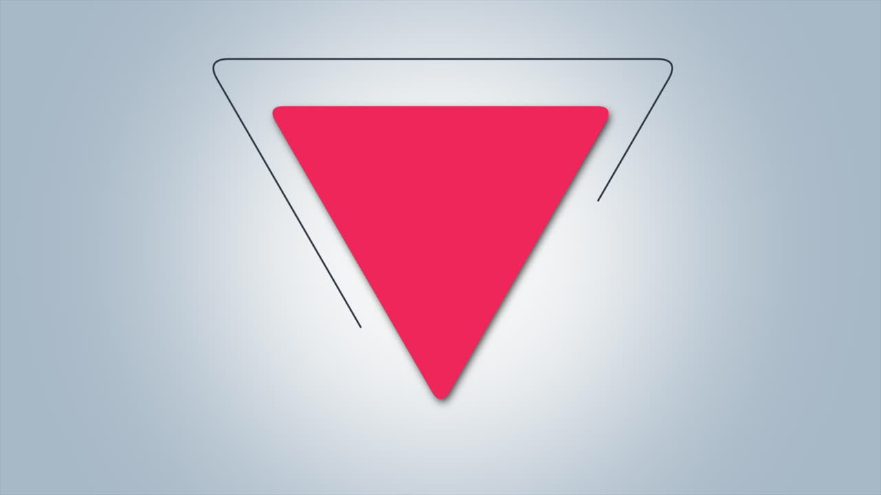 Premium stock video - Motion geometric red triangle