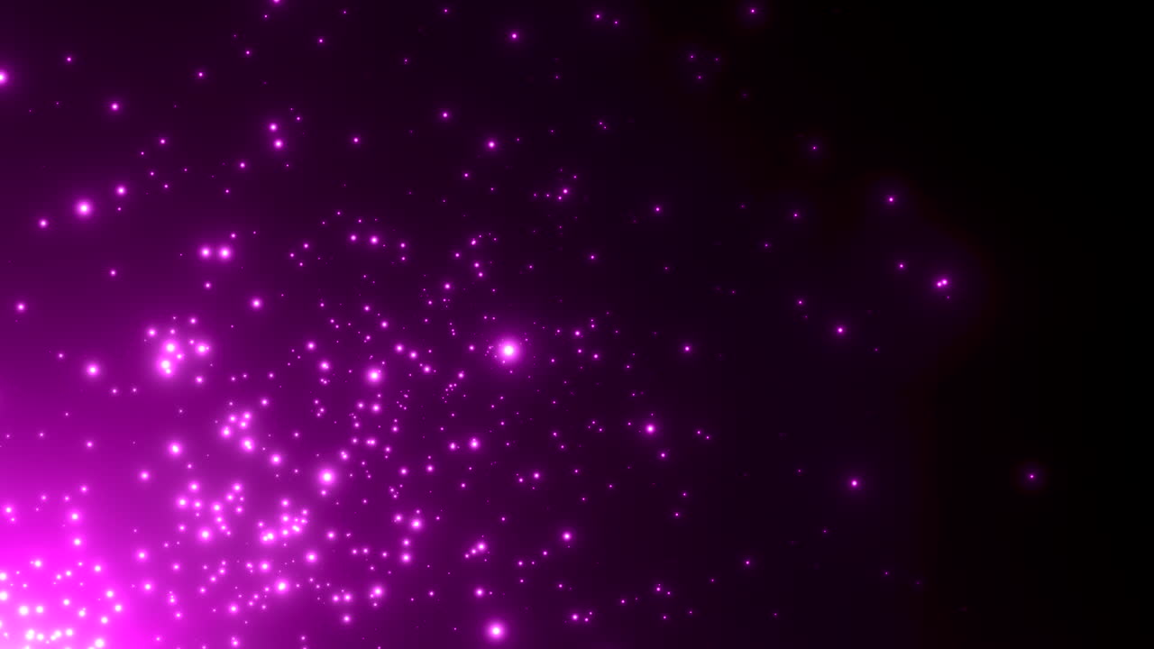 Premium stock video - Motion purple particles and stars in galaxy 2