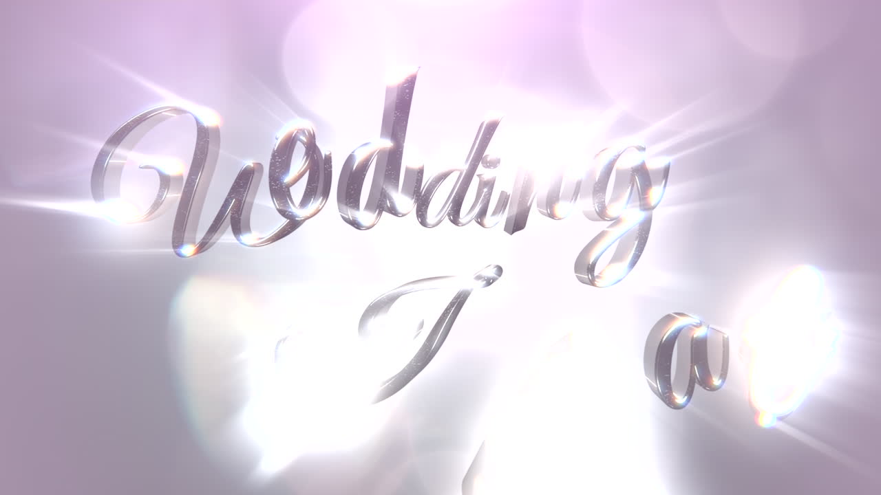 Premium stock video - Closeup text wedding invitation with motion white ...