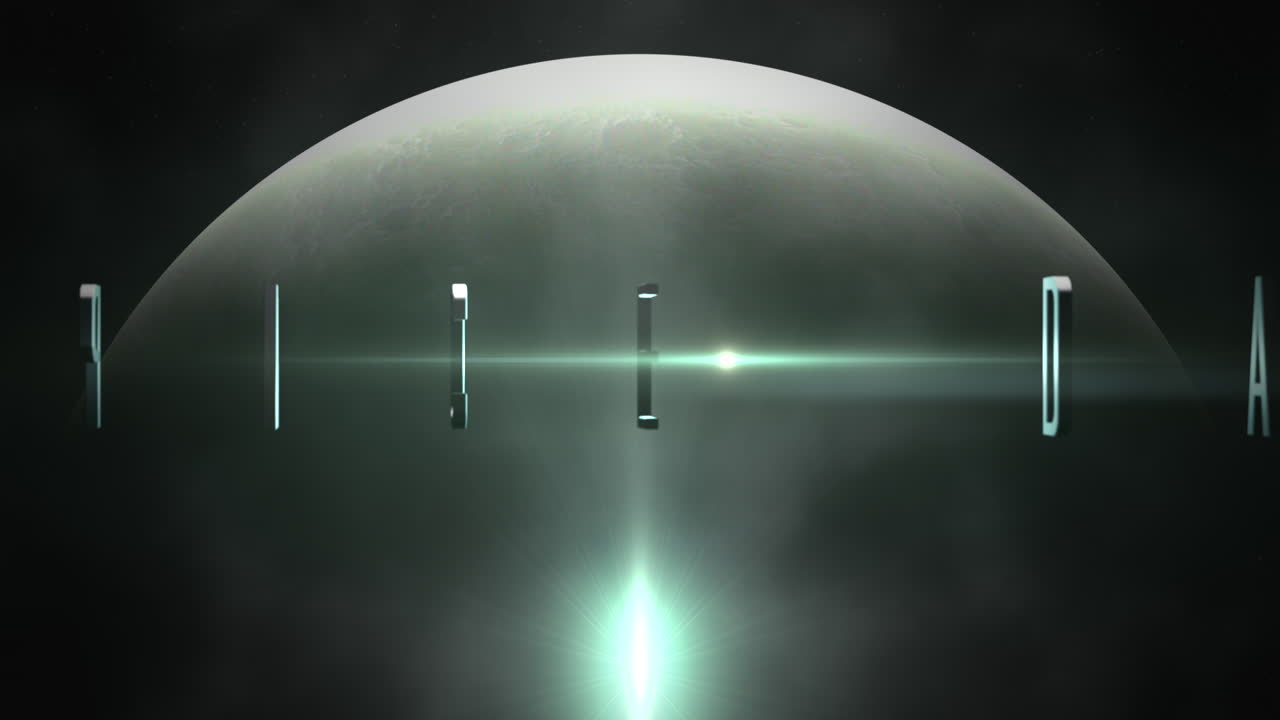 Premium stock video - Animation closeup space day text with motion ...