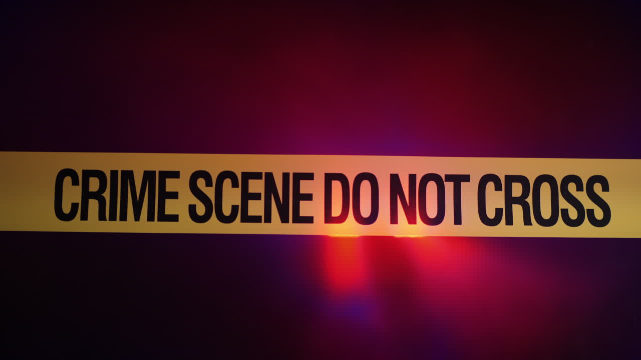 Premium stock video - Crime scene fence