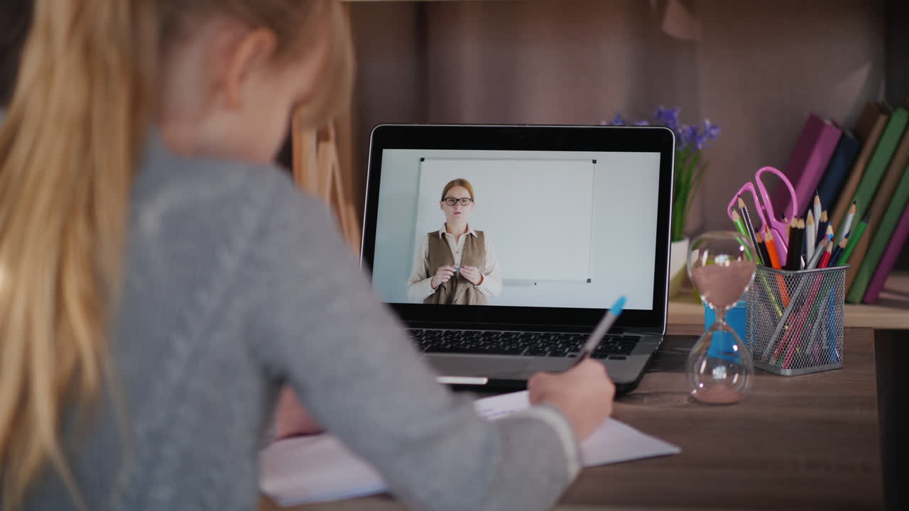 Premium stock video - Home-schooling children during quarantine and ...