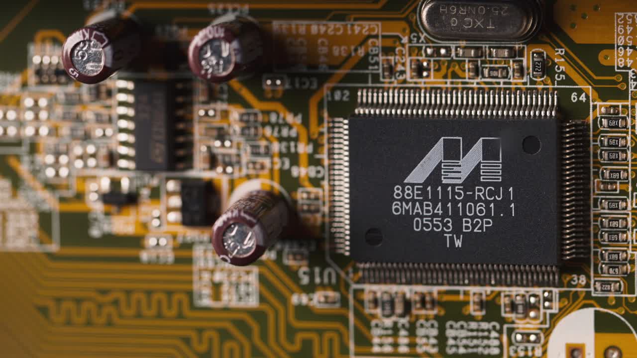 Premium stock video - Short circuit on computer chip